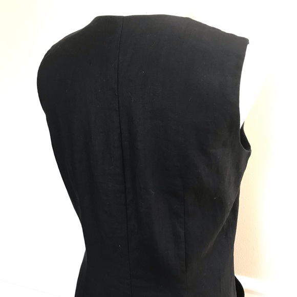 Valerie Stevens | Dresses | Valerie Stevens Black Linen Button Up Maxi ...